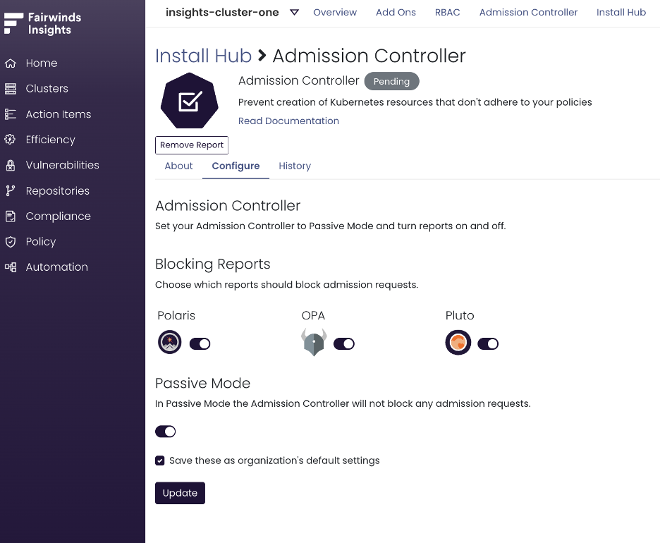 How & Why You Should Install the Admission Controller in Insights
